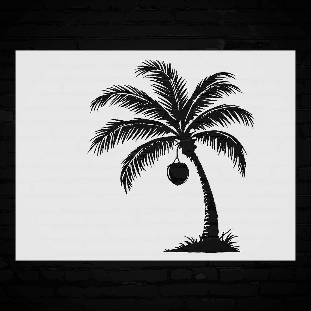 Reusable Palm Tree Stencil Template for Beach Decor DIY Nursery Art - Etsy