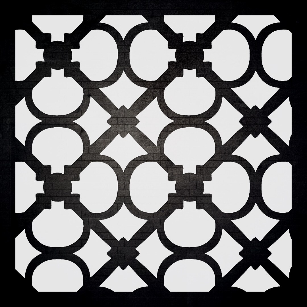 Moroccan Geometric Stencil Reusable Tile Pattern Template for Wall Art ...