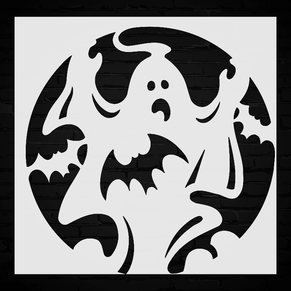 Ghost Bat Stencil - Reusable Halloween Decor Perfect for Nursery Art T ...
