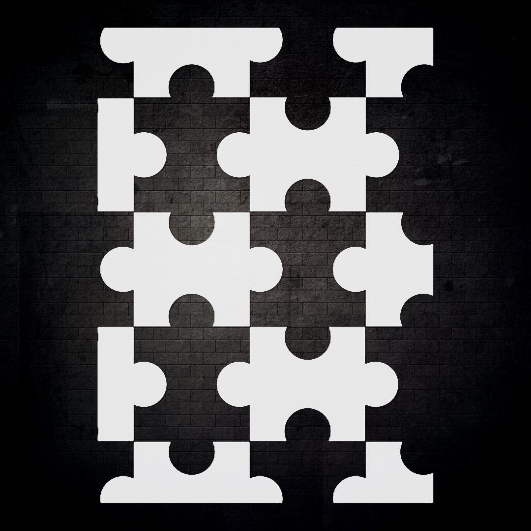 Puzzle Piece Pattern Stencil for Creative Crafts DIY Projects ...
