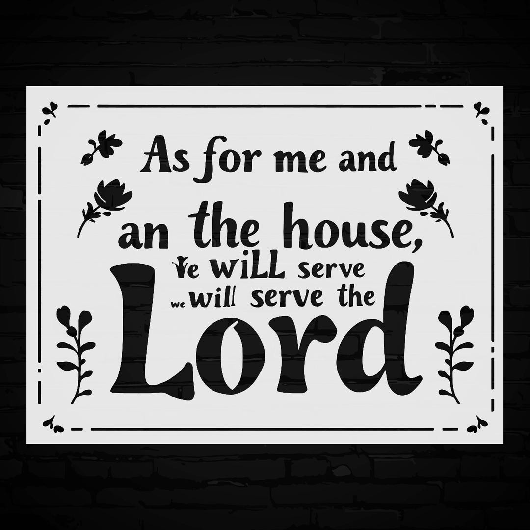 Bible Verse Stencil Template for Wall Art Nursery Decor - Reusable DIY ...