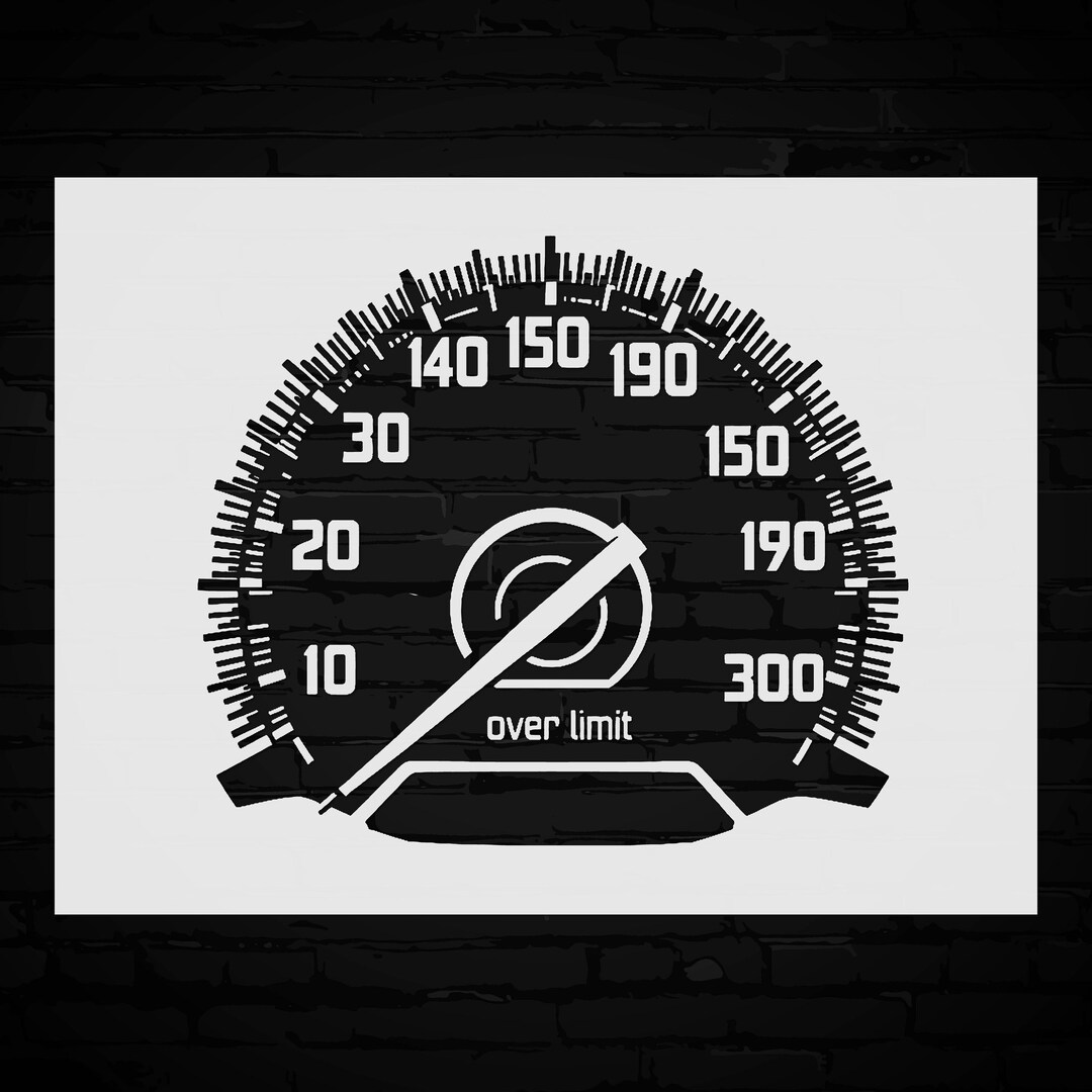 Speedometer Stencil Template Reusable | Car Decor, Craft Pattern, DIY ...