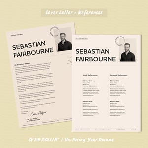 Modern Minimalistic Resume Template, Editable CV for Word, Pages ...