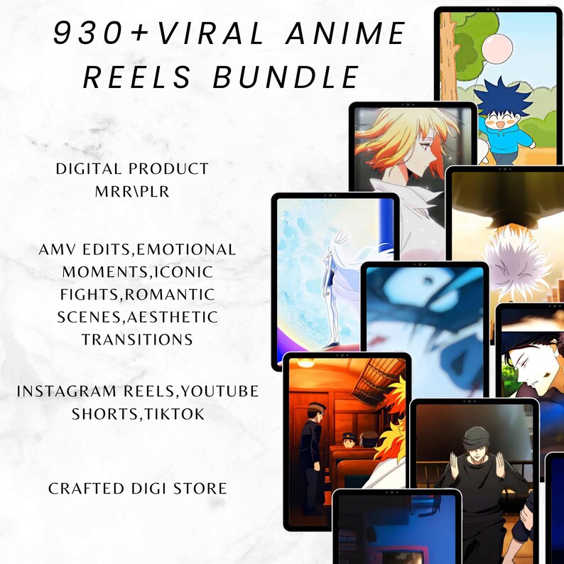930+ Anime Reels Bundle, Viral Content (digital Download) - Etsy