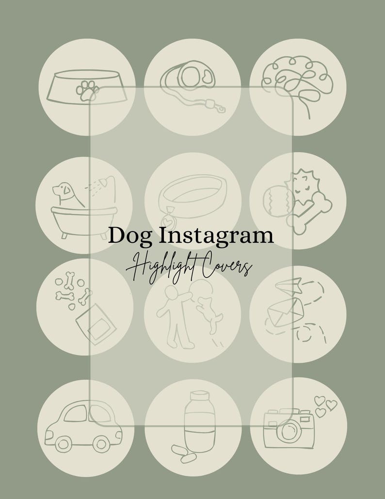 Dog Instagram Highlight Covers - Etsy