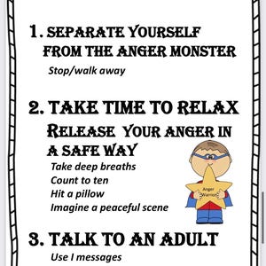 Counseling and Guidance Story and Activities on Anger Control - Etsy