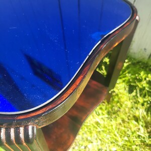 Art Deco Table, Cobalt Blue Table, Vintage Table, Sho Shugi Ban, Side ...