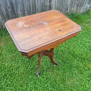 Eastlake Table, Parlor Table, Side Table, Wood Table, Rolling Table ...