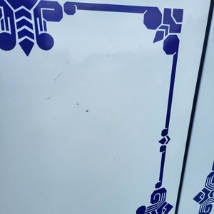 Enamel Table, Metal Table Top, Metal Table, Vintage Table, Blue Table ...