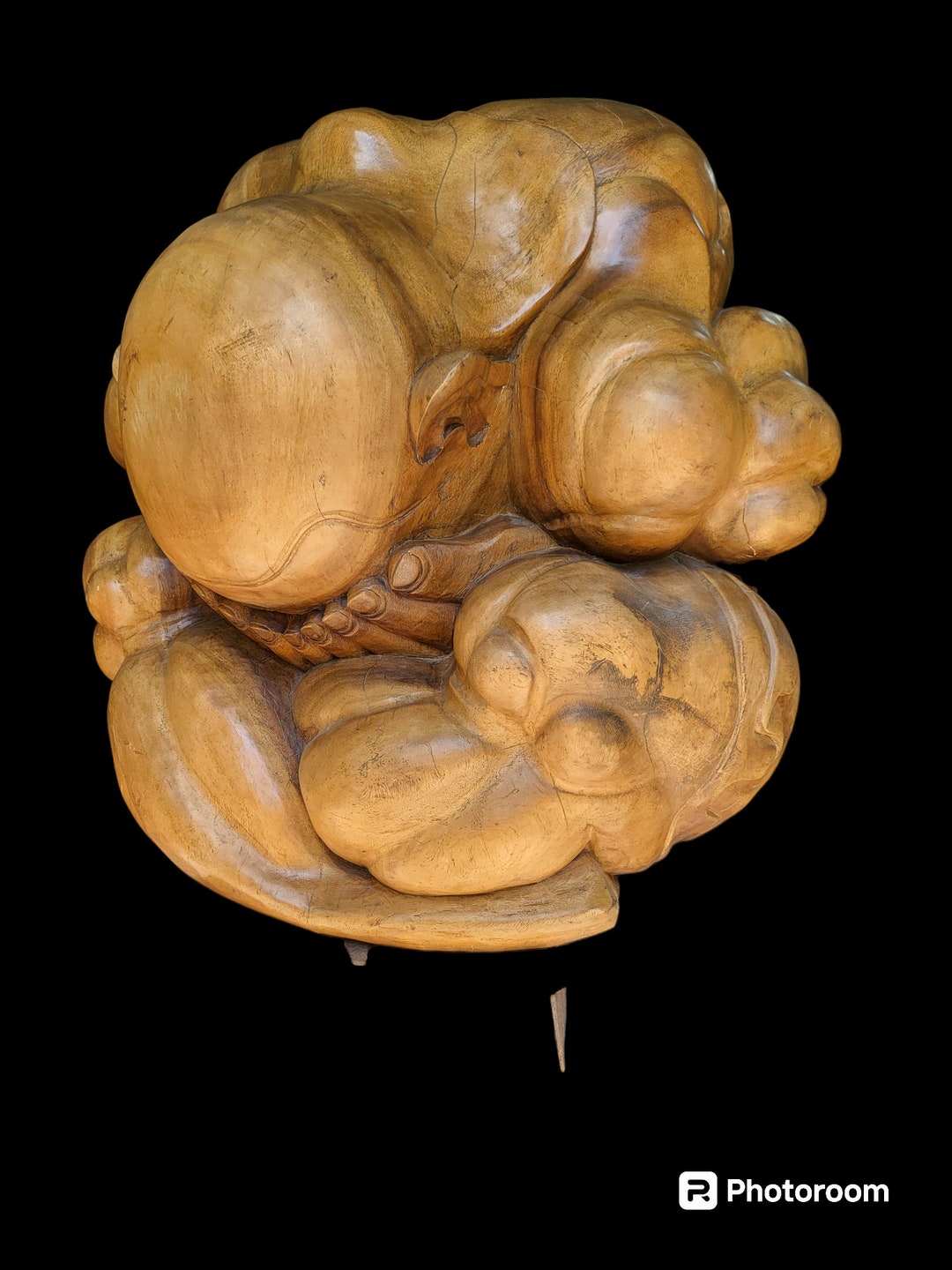 Weeping Buddha, Buddha Statue, Carved Wood Buddha - Etsy