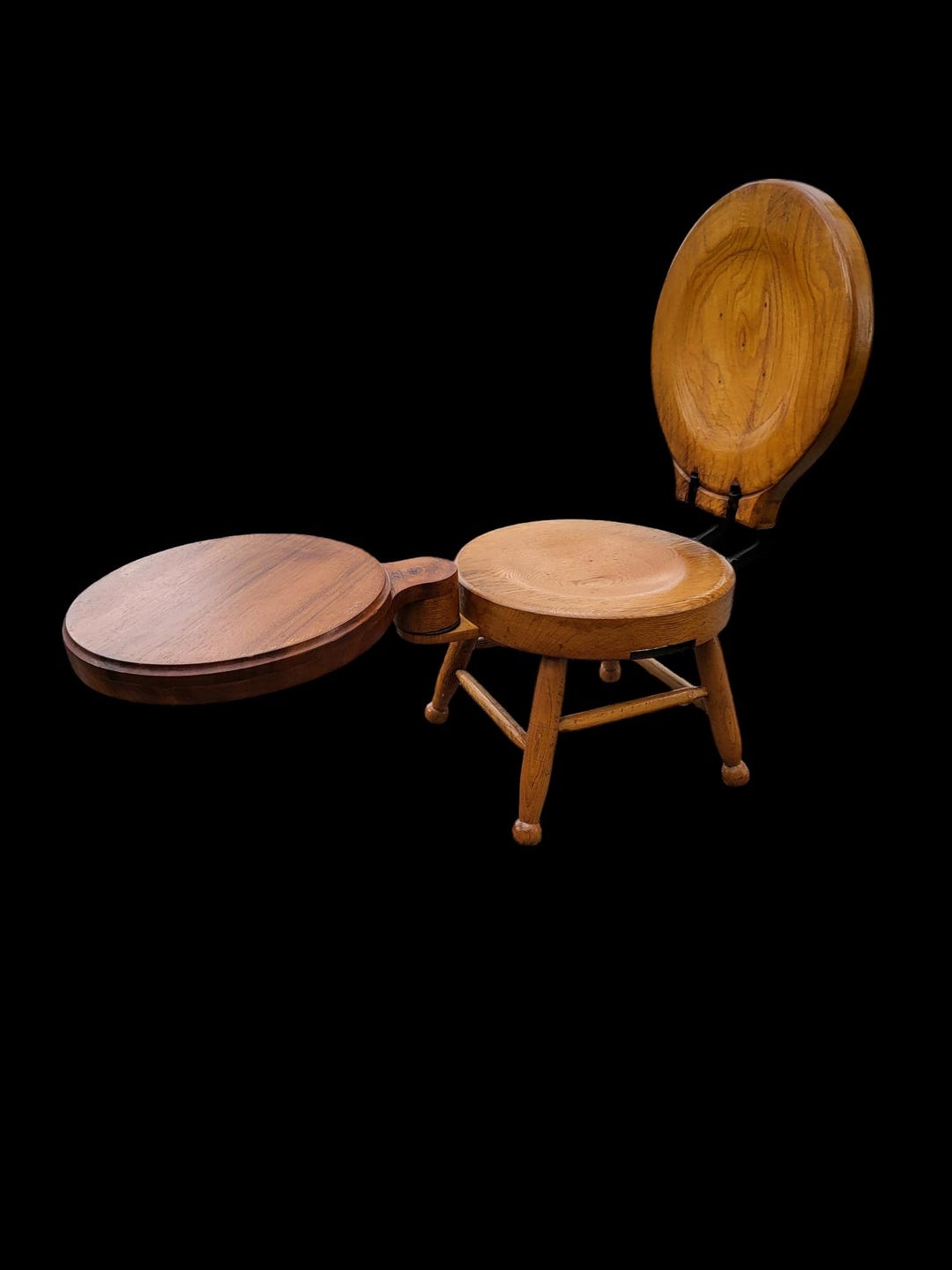 Unique Wood Stool: Craftsman Swivel Table Design - Etsy