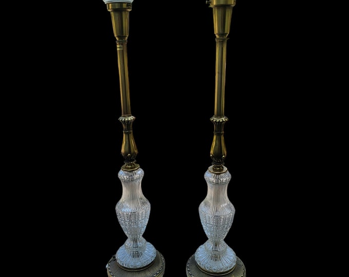 Fine Pair French Mid 19th Century Converted Brass Repoussé Moderator ...