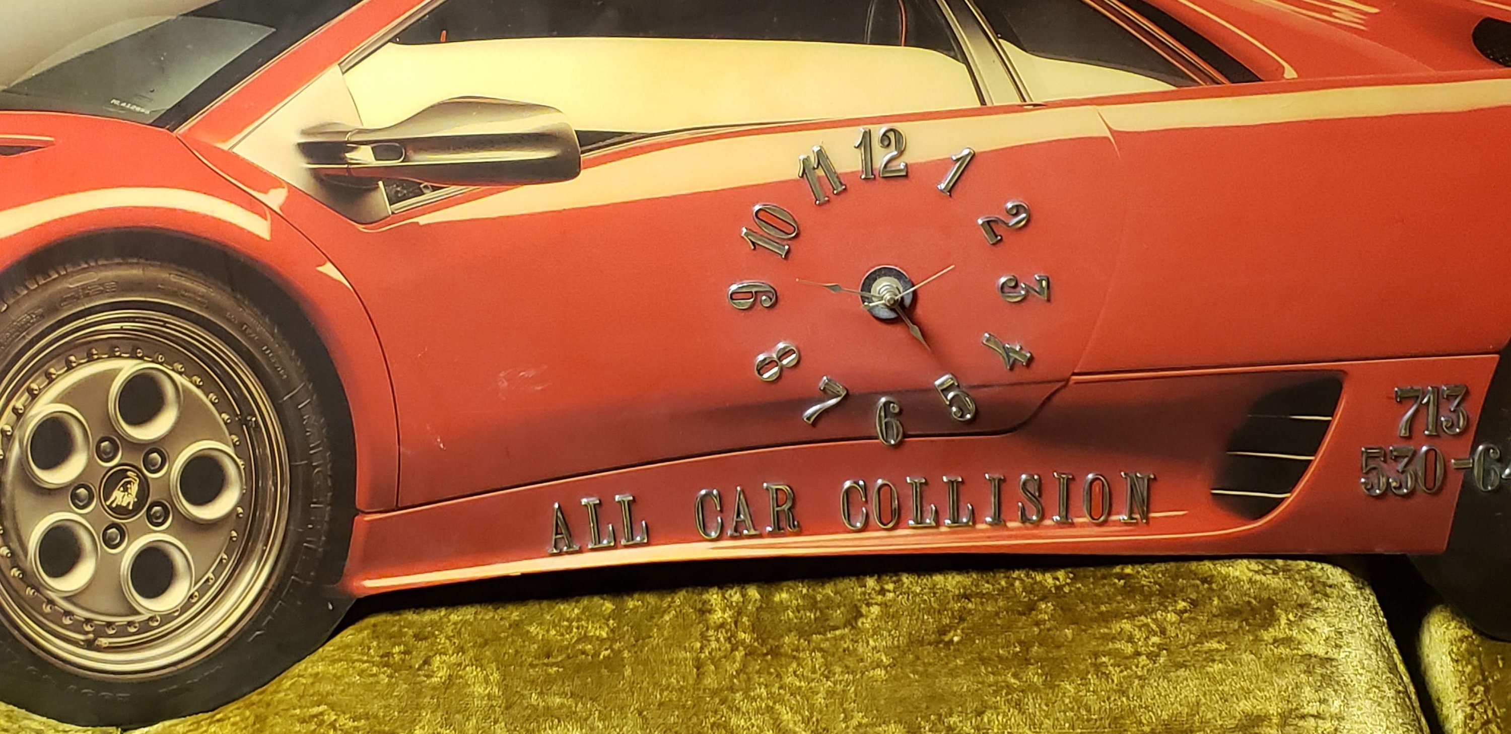 Vintage Lamborghini Countach Wood Wall Clock: 1980s Car Art - Etsy