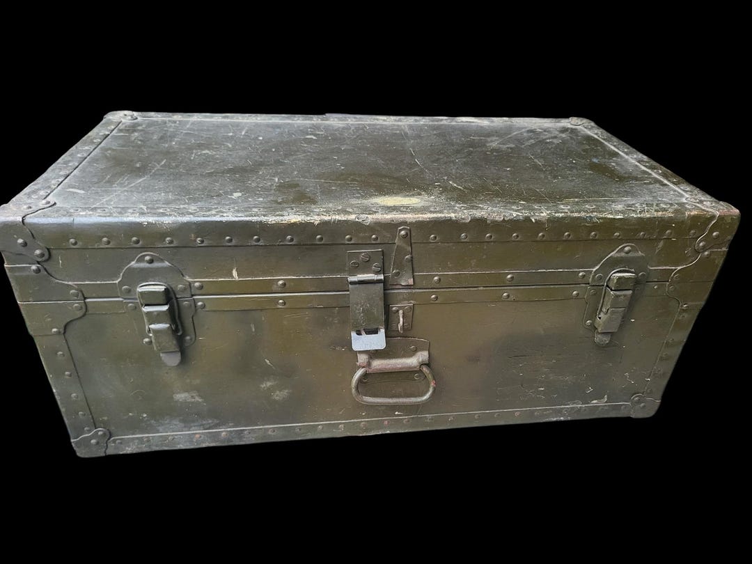 Army Trunk, Green Army Trunk, Military Green Army Trunk - Etsy