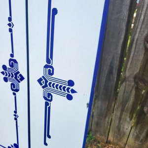 Enamel Table, Metal Table Top, Metal Table, Vintage Table, Blue Table ...