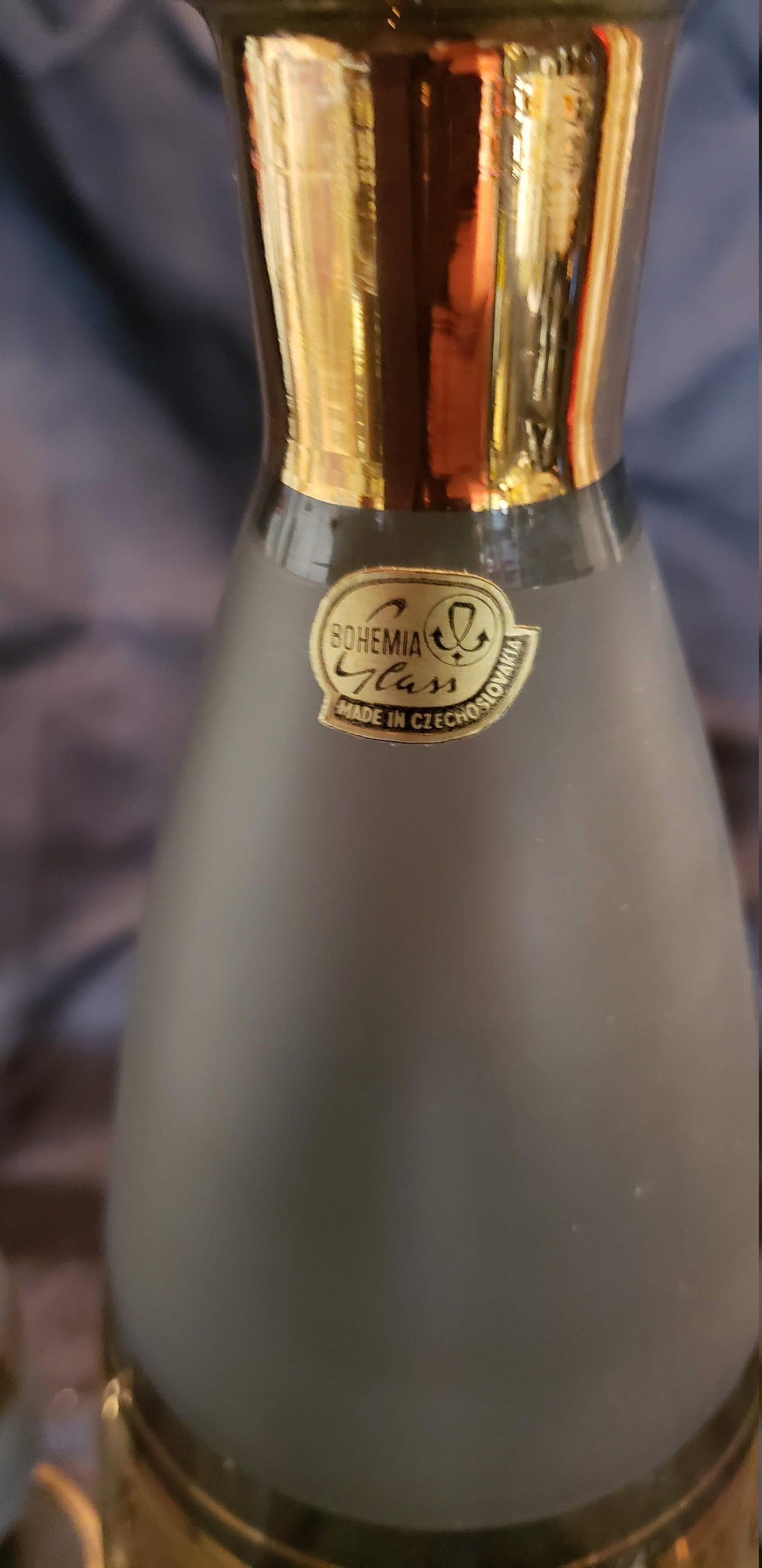 Bohemia Glass Glass Decanter Midcentury Decanter Bohemia - Etsy