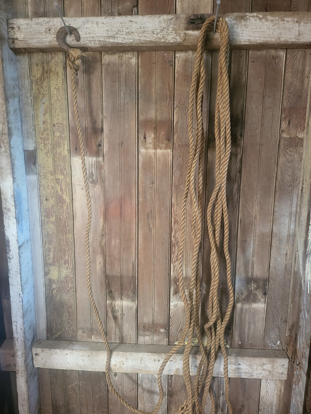 Farm Rope, Farm Hook, Hook and Rope, Rustic Farm Hook, Rustic Farm Rope ...