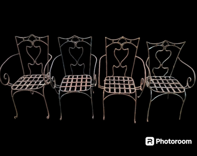 Vintage Wrought Iron Chairs, Iron Garden Chairs, Handmade Wrought Iron ...
