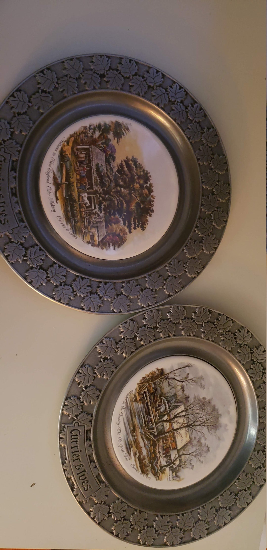 Currier and Ives, Metal Plate, Carson Plate, Vintage Plate, Display ...