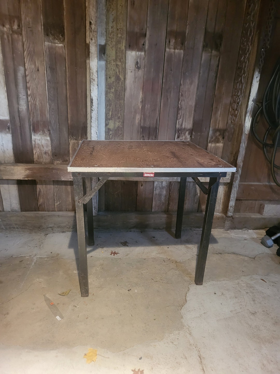 Industrial Table Folding Table. Collapsing Table Metal Legs - Etsy