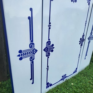 Enamel Table, Metal Table Top, Metal Table, Vintage Table, Blue Table ...