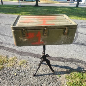 Vintage Metal Military Storage Box: Authentic Patina, Camping Decor (31 ...