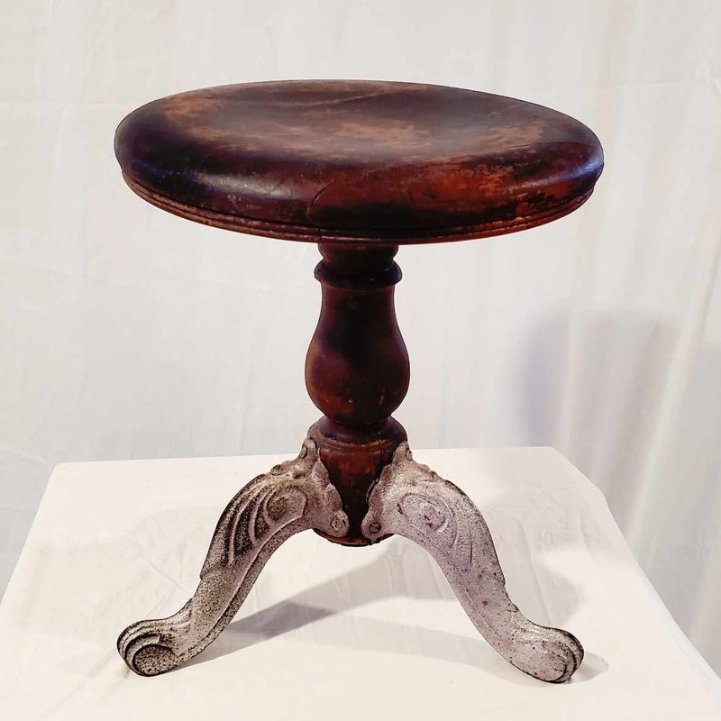 Antique Piano Stool - Etsy