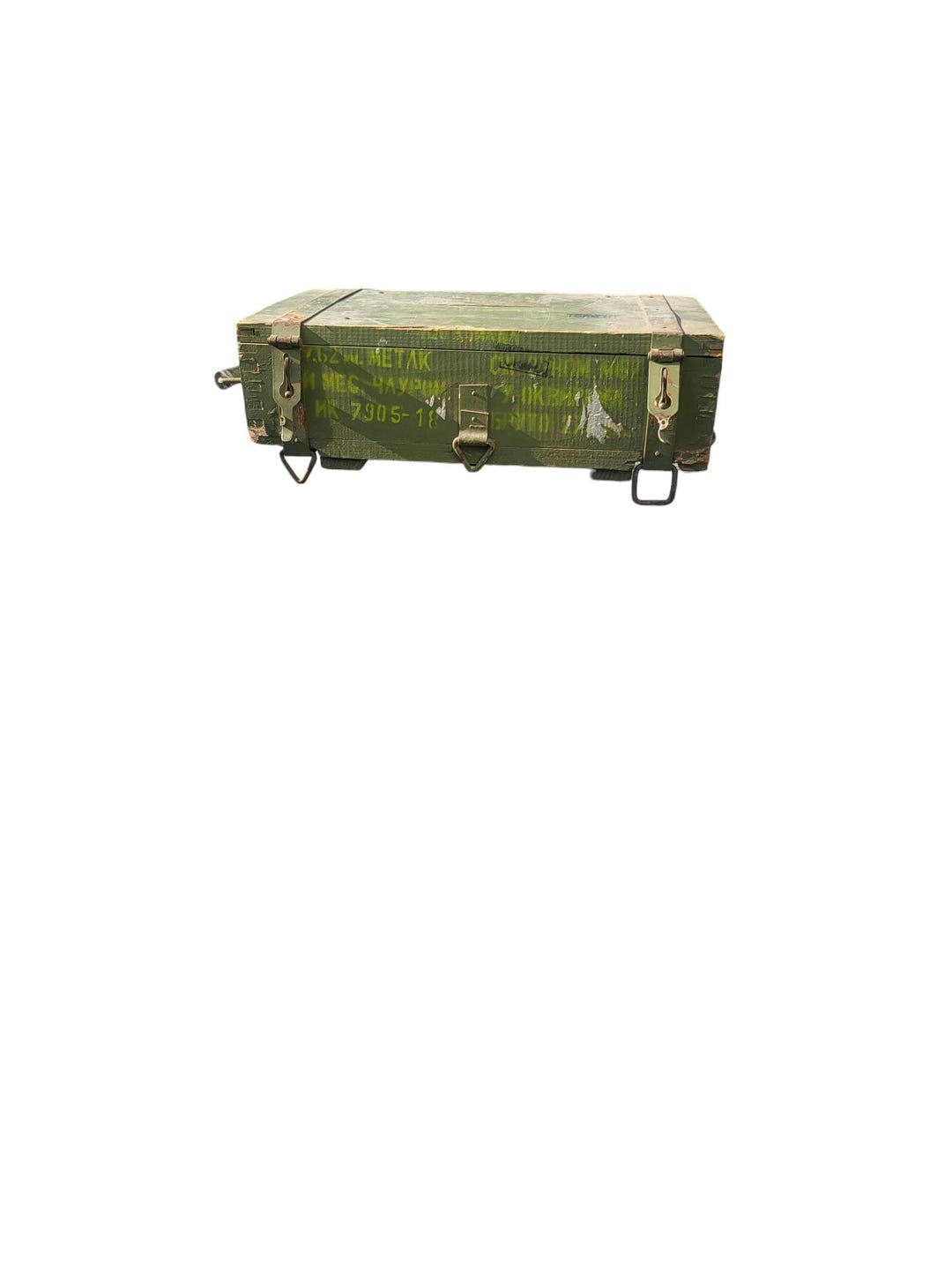 Military Box, Wood Military Box. Military Storage Box, Green Wood ...