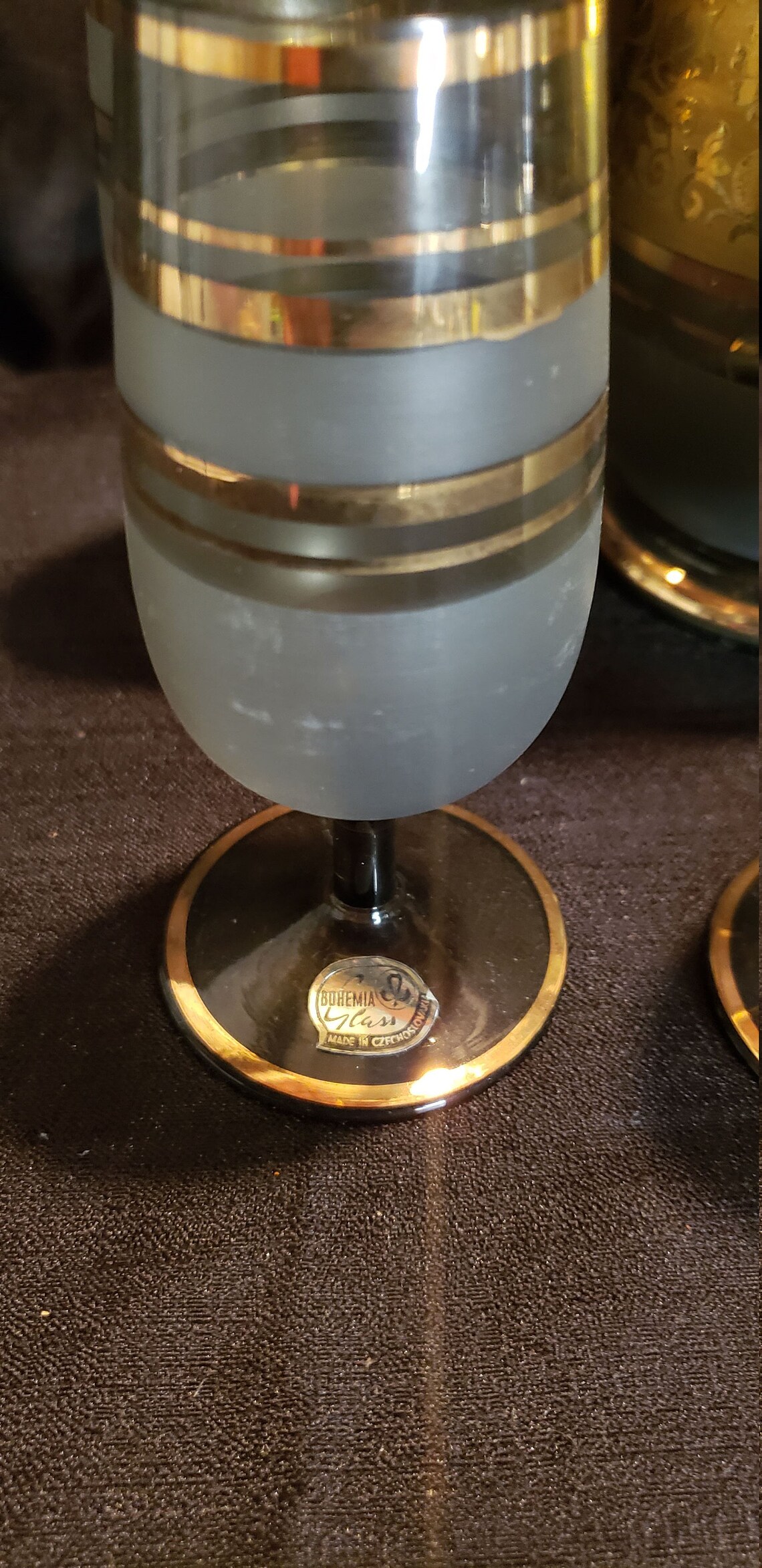 Bohemia Glass Glass Decanter Midcentury Decanter Bohemia - Etsy