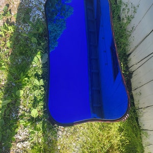 Art Deco Table, Cobalt Blue Table, Vintage Table, Sho Shugi Ban, Side ...