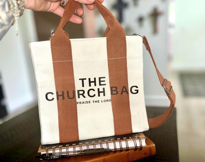 Christian Church Tote Bag – Bible Carry Bag With Strap | Religious ...