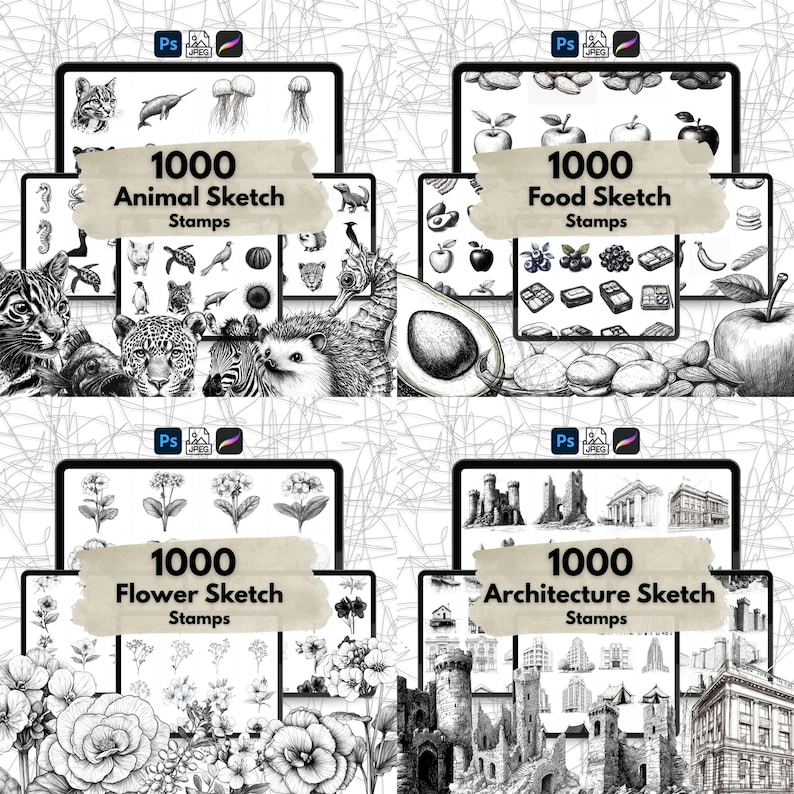 10000+ Tattoo Stamp Brushes Bundle, Procreate Tattoo Stamps, Photoshop ...