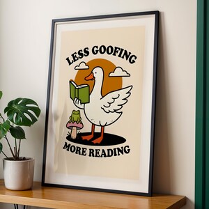 Silly Goose Wall Art, Classroom Decor, Digital Download, Less Goofing ...
