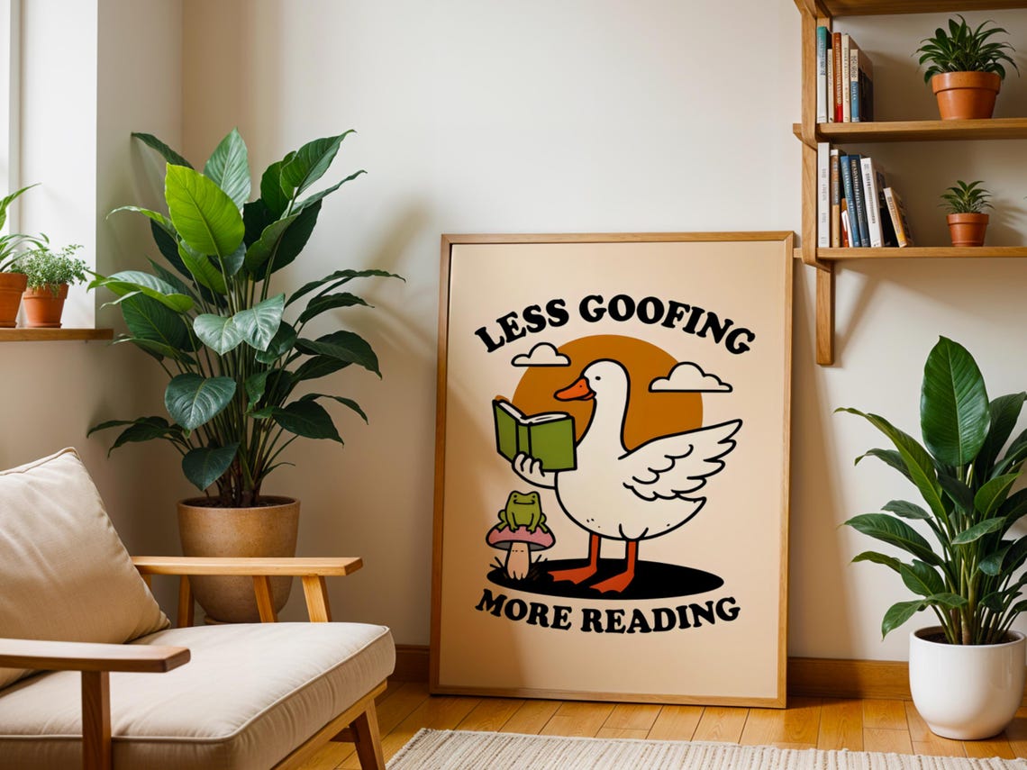 Silly Goose Wall Art, Classroom Decor, Digital Download, Less Goofing ...