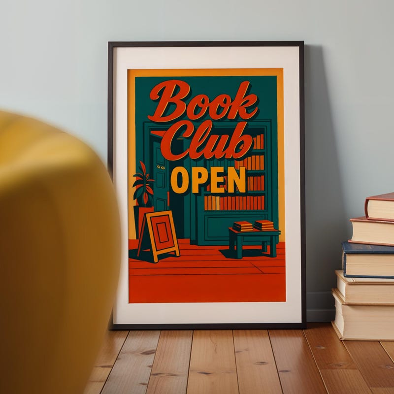 Book Club Poster - Etsy