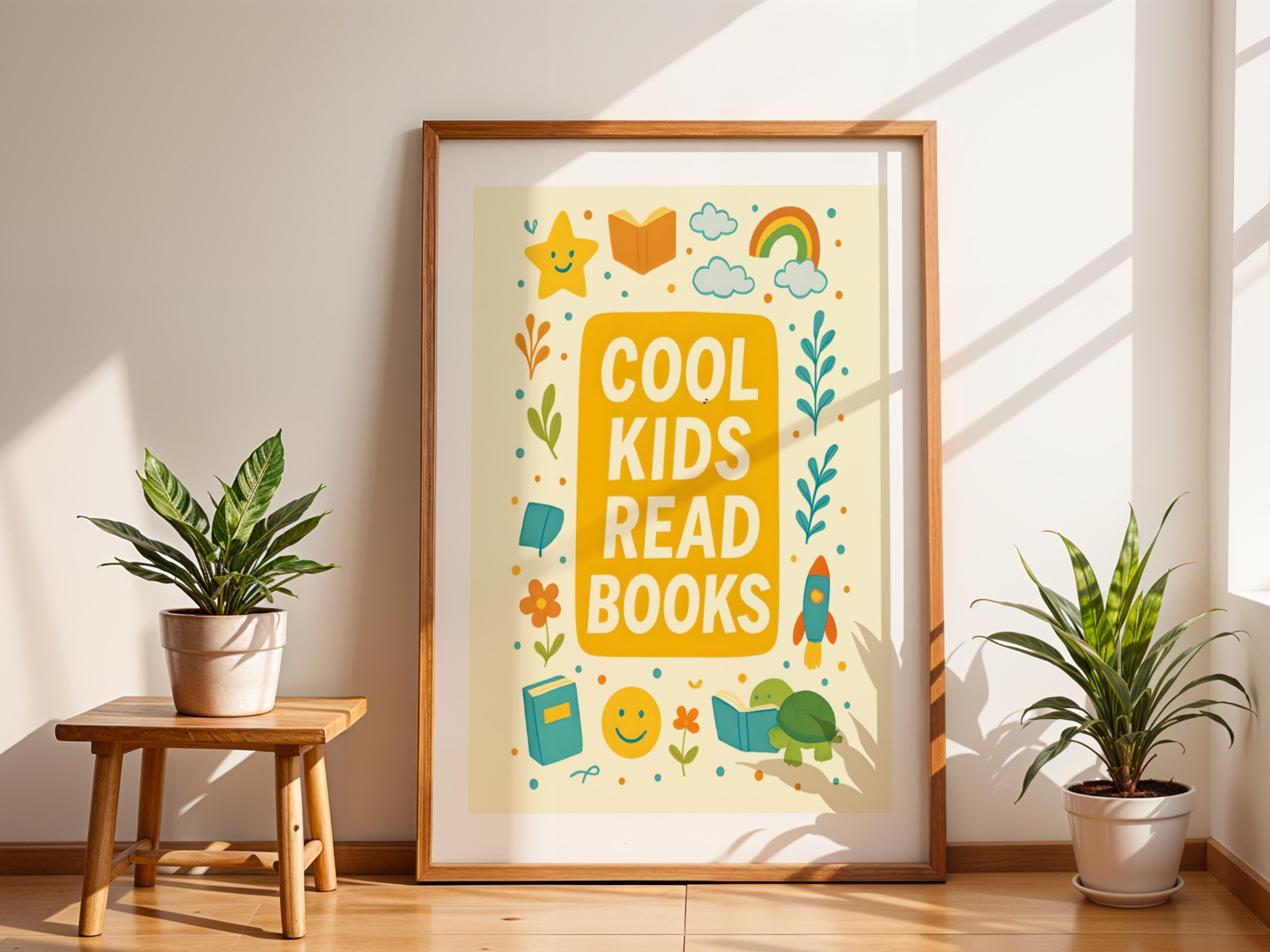 Cool Kids Read Books Poster, Digital Download, Classroom Decor, Kids ...
