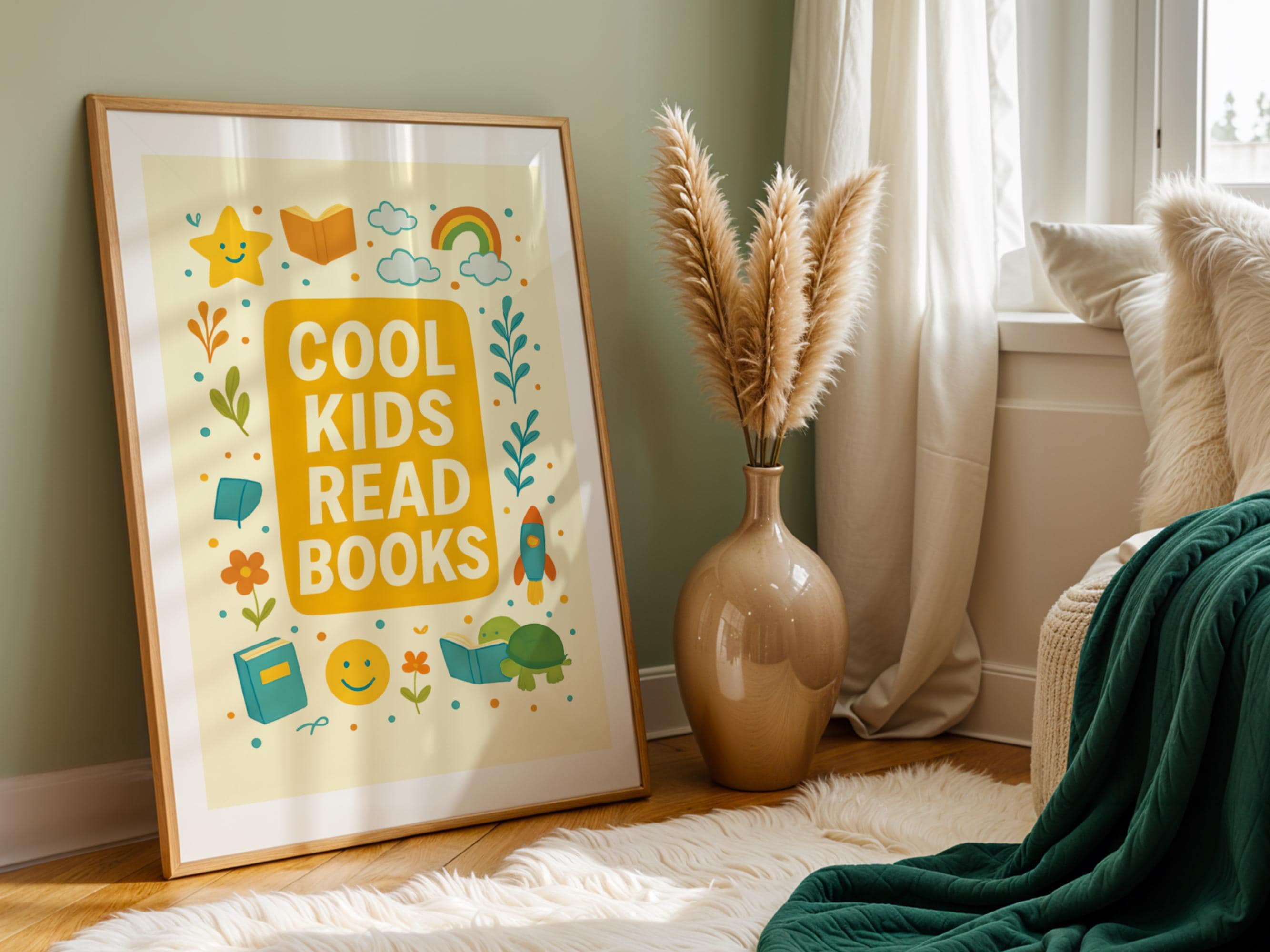 Cool Kids Read Books Poster, Digital Download, Classroom Decor, Kids ...