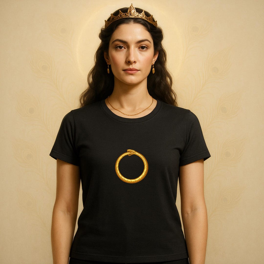 Ouroboros T-shirt | Eternal Cycle Serpent Symbol Tee - Etsy
