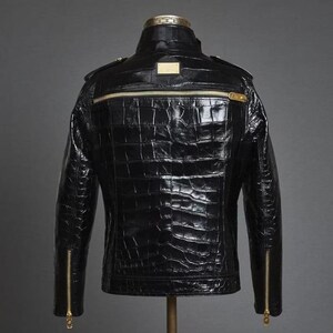 Genuine Goatskin Leather Biker Jacket Men Italian Handmade Slim Fit - Etsy
