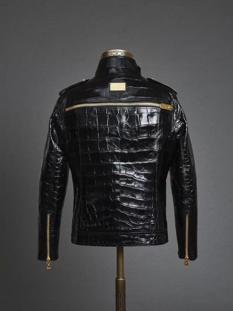 Genuine Goatskin Leather Biker Jacket Men Italian Handmade Slim Fit - Etsy