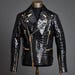 Genuine Goatskin Leather Biker Jacket Men Italian Handmade Slim Fit - Etsy