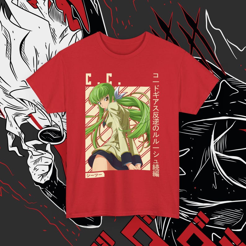 C.C. Anime Cosplay Shirt Gift, Code Geass Graphic T-shirt Inspired ...