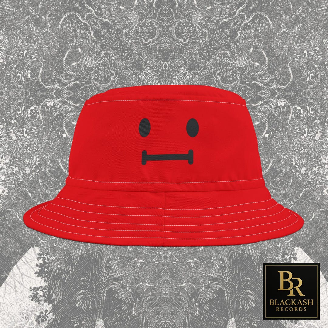 Slap Battles Red Bucket Hat, Roblox Inspired Slime Plush Face Hat, Kids ...