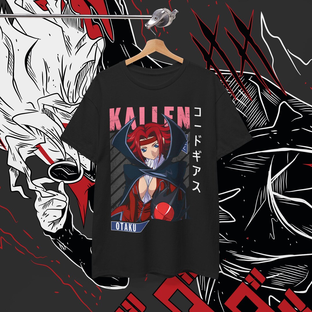 Code Geass Kallen Kozuki Cosplay T-shirt, Anime Vintage Gift Bootleg ...