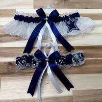 West Virginia Wedding Garter Set. Lace Football Garters. - Etsy