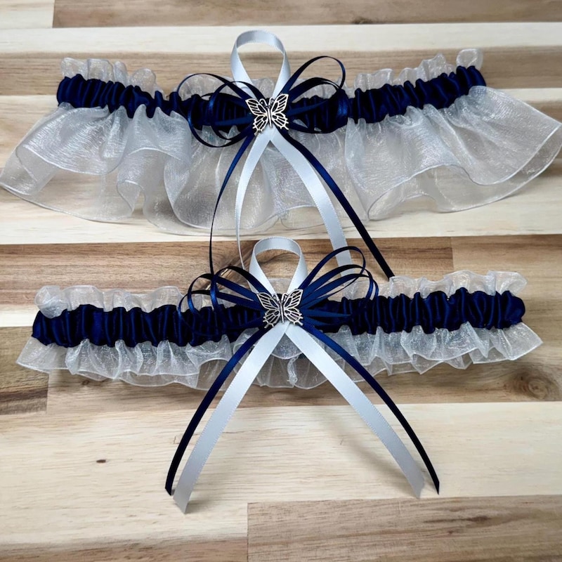 Blue Butterfly Garters - Etsy