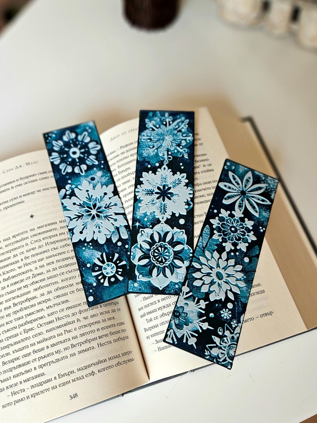 Snowflake Symphony Bookmark Set | Winter 3D Printed Bookmarks | Frost ...