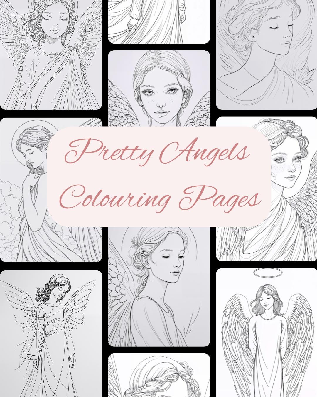 Angel Princess Colouring Pages | Digital Download for Relaxation ...