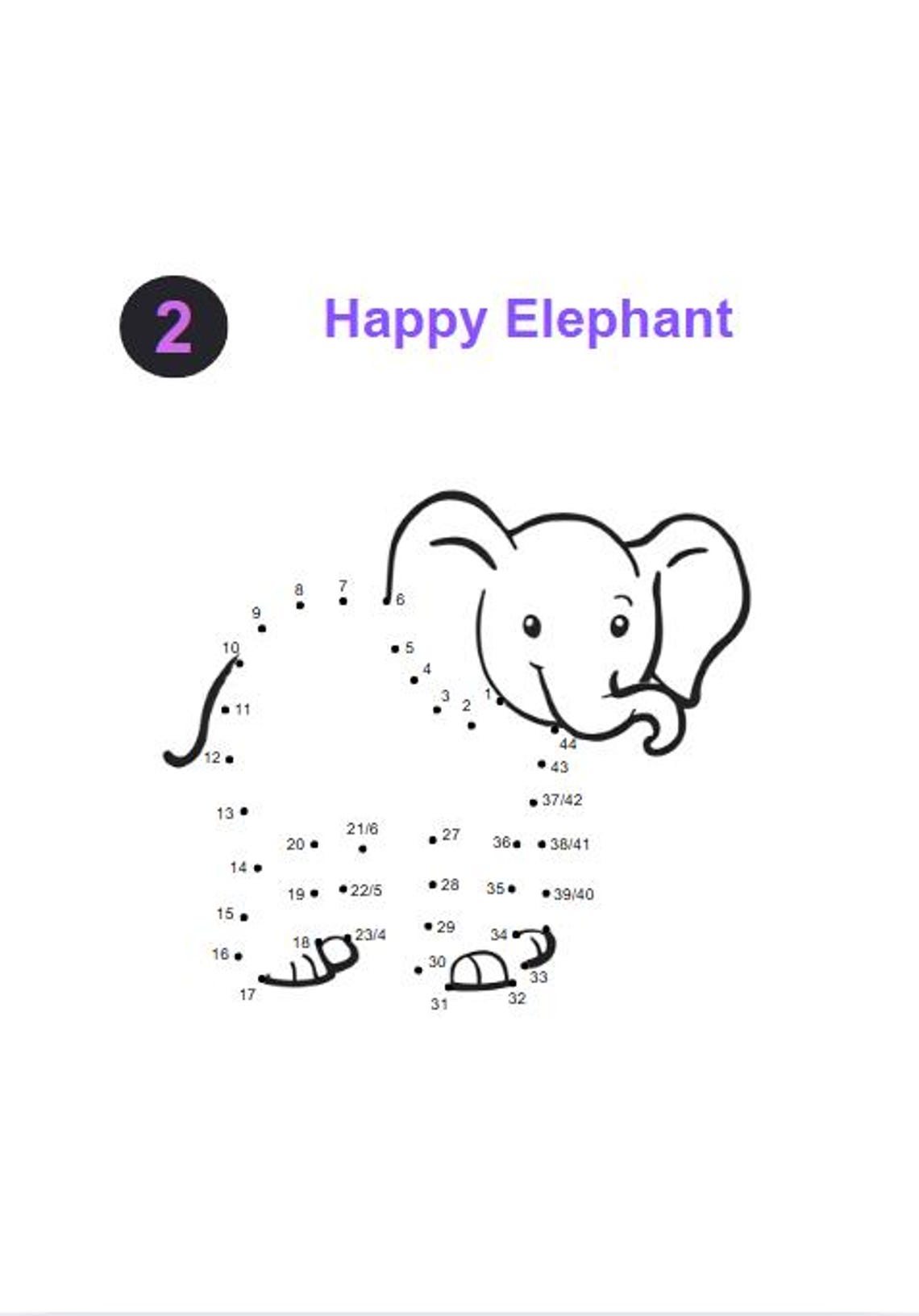 Dot to Dot Connect the Dots Animal Pages, Printable Preschool Worksheet ...