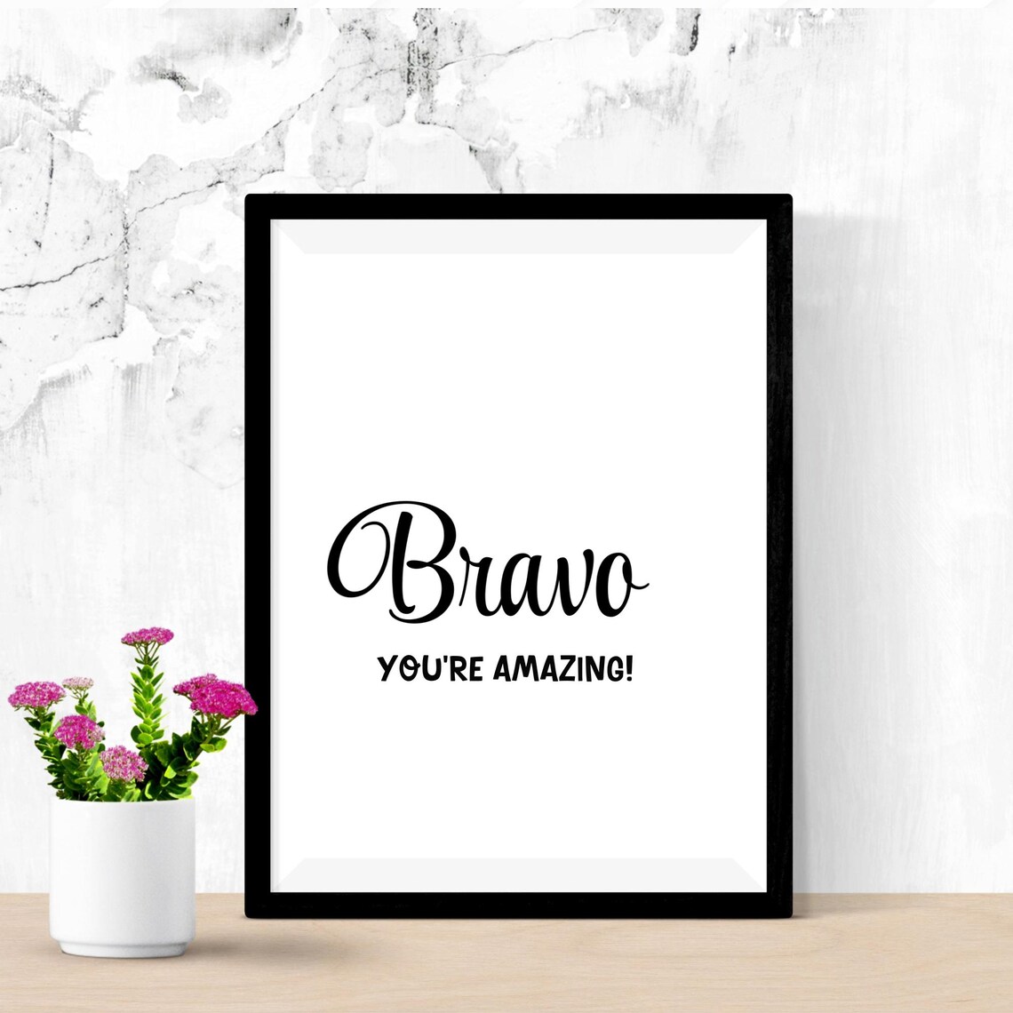 Bravo Word Art Clipart – Elegant Gold, Black & White Cursive Script PNG ...